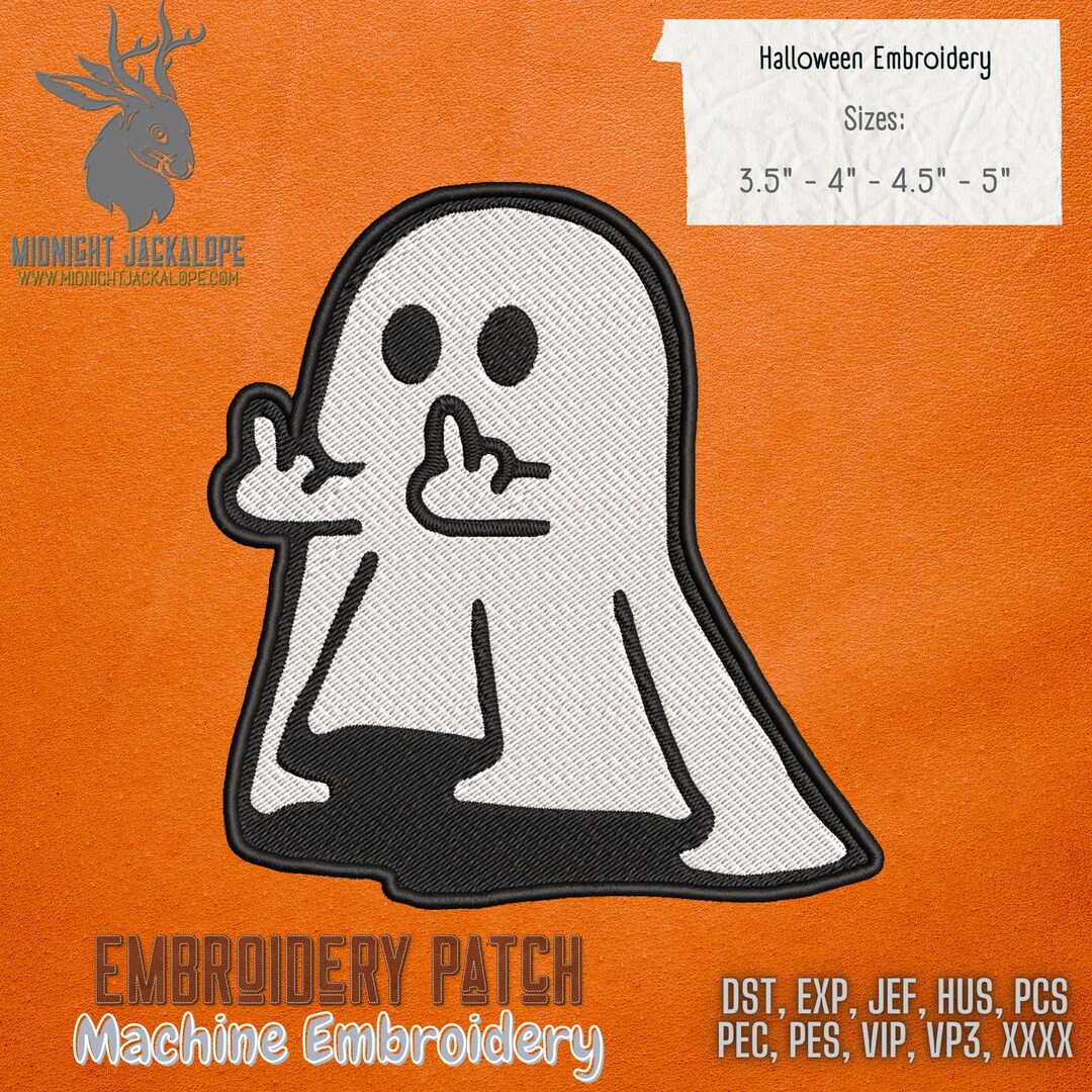 Ghost Finger, Halloween Embroidery, Machine Embroidery, Instant ...