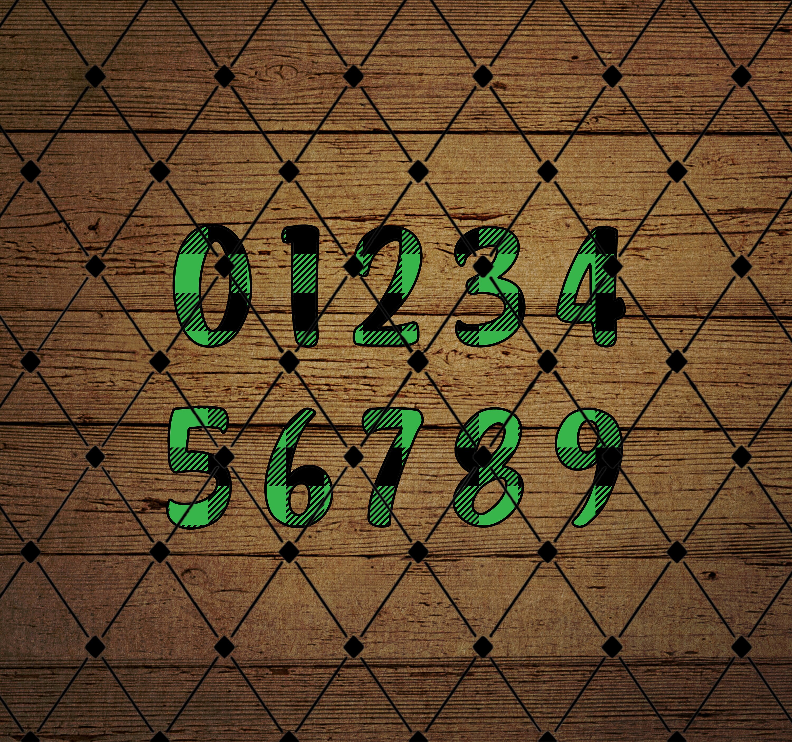 Green Plaid Font, Festive, 300 DPI, PNG - Etsy