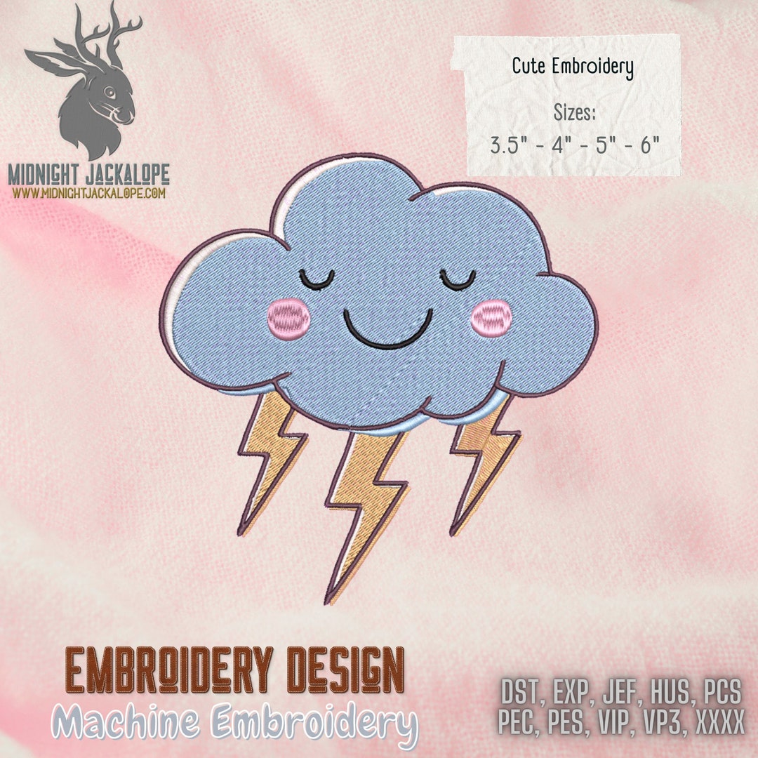 Blushing Storm Embroidery Design, Embroidery Pattern File, Instant ...