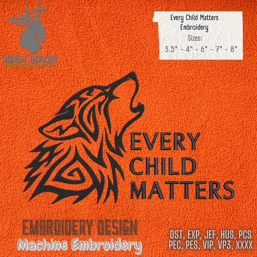 Every Child Matters, Machine Embroidery, Native Embroidery, Native ...
