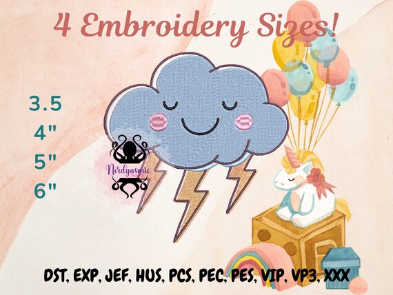 Blushing Storm Embroidery Design Embroidery Pattern File - Etsy