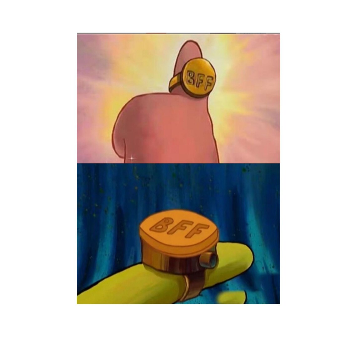 Spongebob Patrick Star Best Friends Forever Ring BFF Ring Etsy