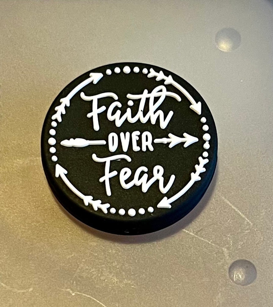 Faith Over Fear Silicone Focal Bead, Religious - Etsy
