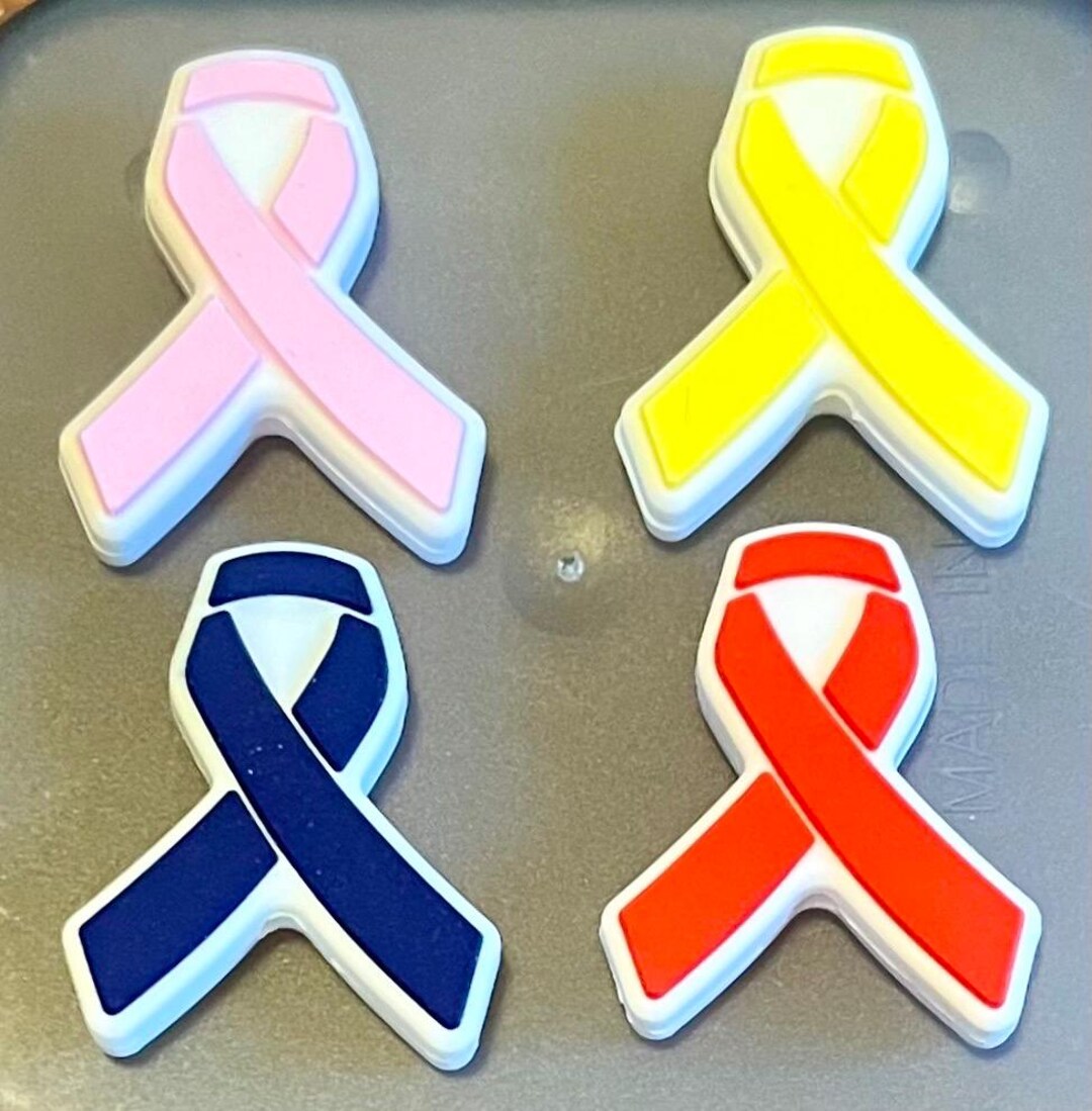 Cancer Ribbon Silicone Focal Bead/breast, Bone, Colon - Etsy