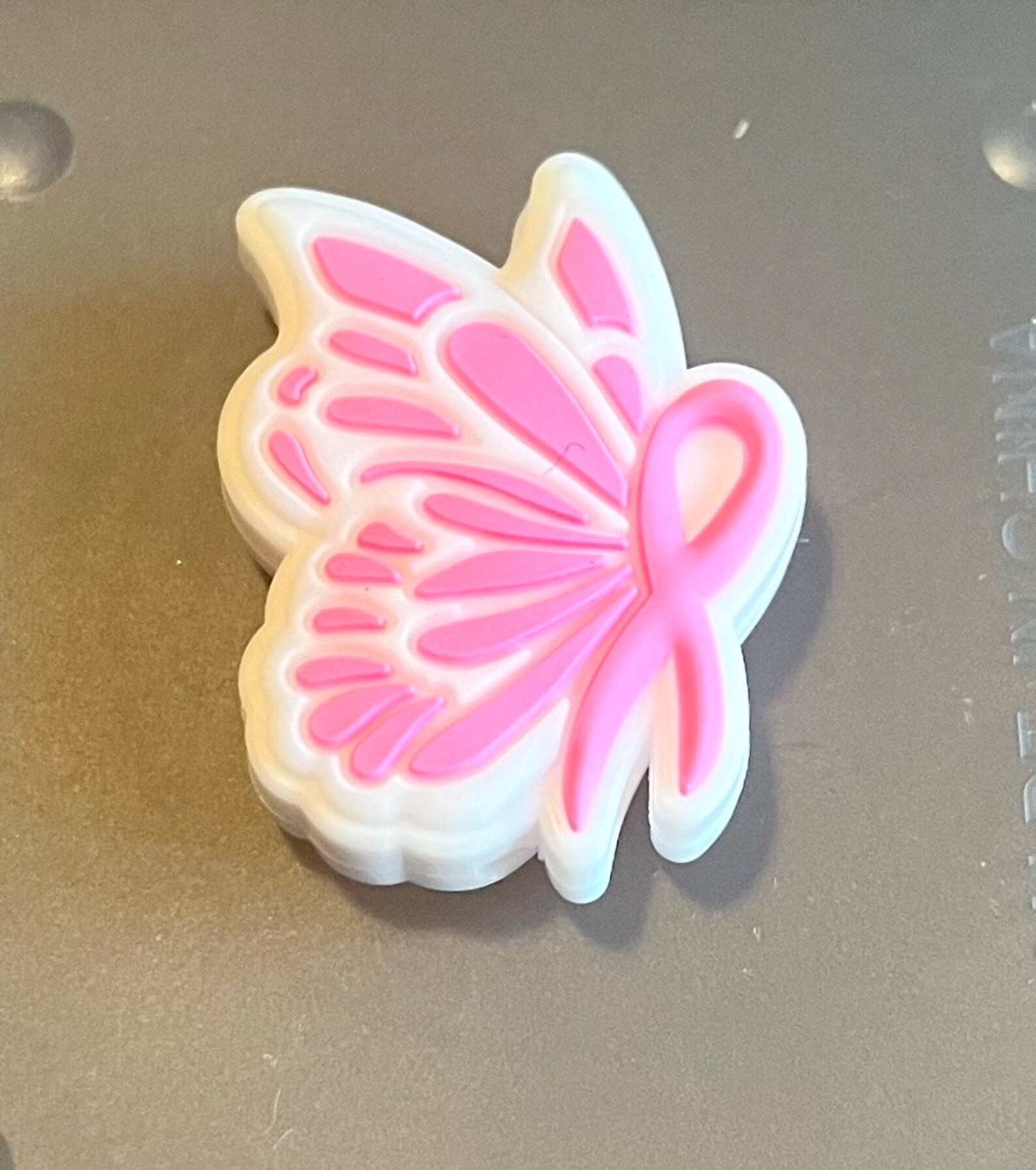 Cancer Ribbon Butterfly Silicone Focal Bead/breast Cancer - Etsy