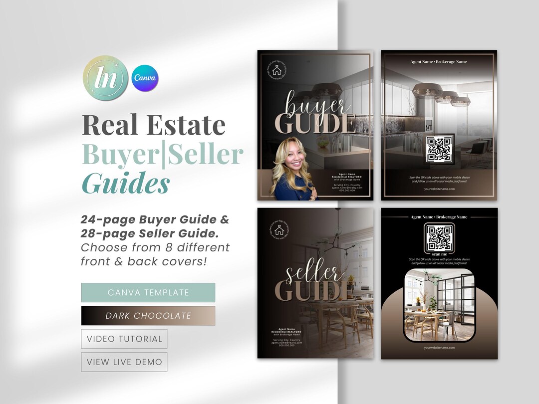 Real Estate Buyer and Seller Guide Canva Template Bundle Realtor Buyers ...