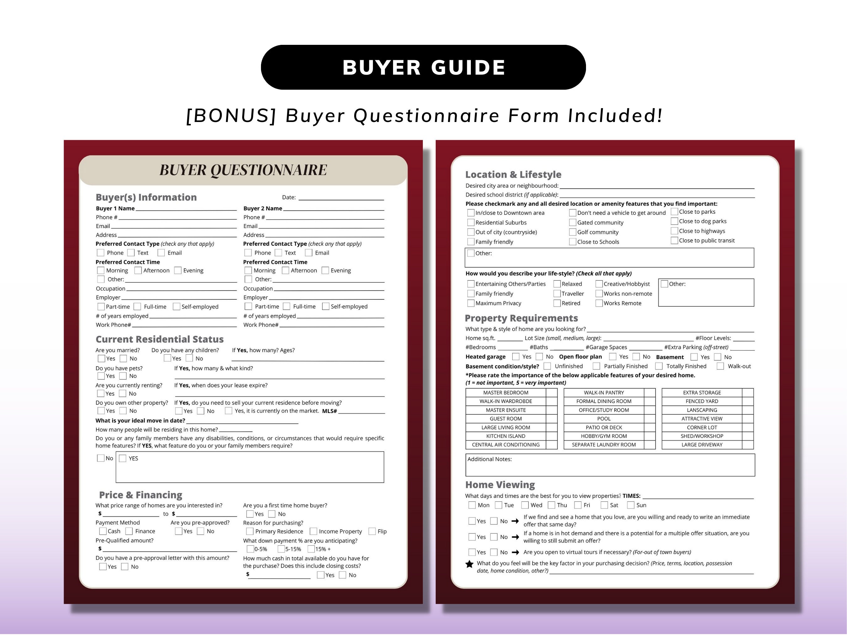 Real Estate BUYER and SELLER Guide Bundle Buyer Guide, Seller Guide ...