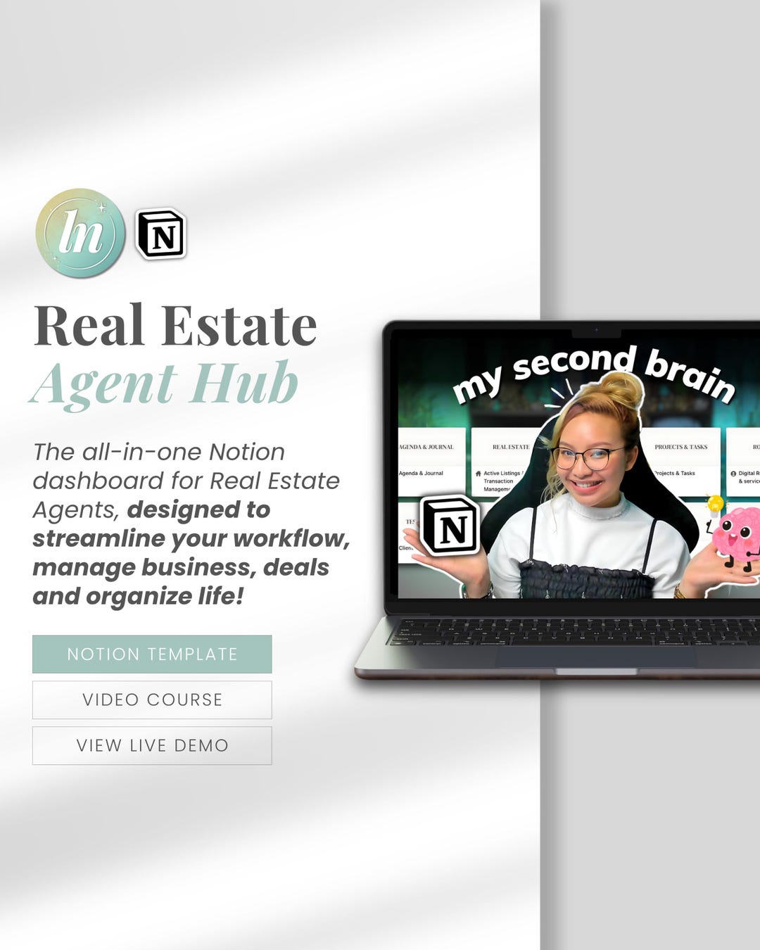All-in-one Notion Real Estate Agent Hub Template | Ultimate Business ...