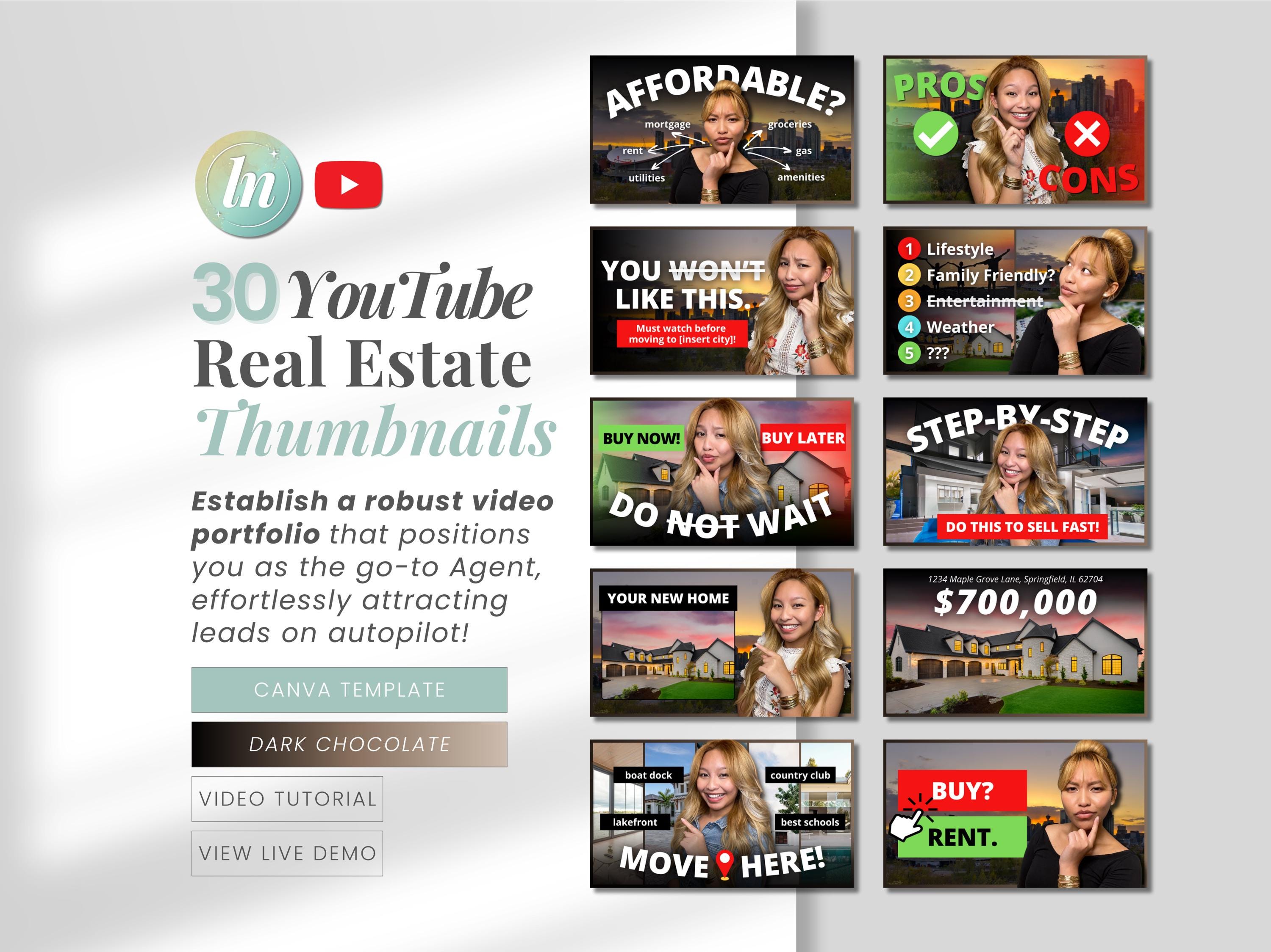 Real Estate Youtube Thumbnail Template Realtor Youtube Video Real ...