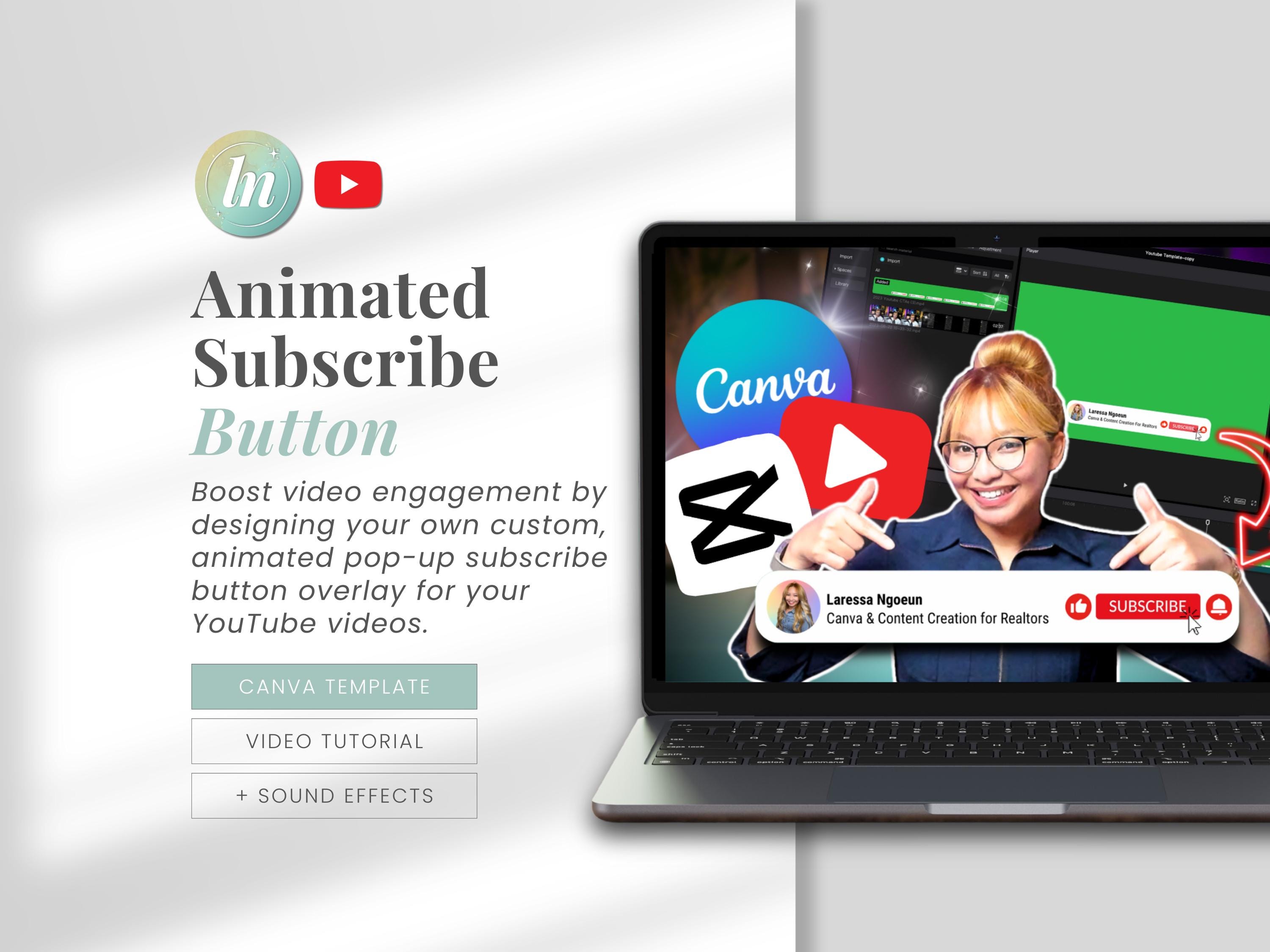Customizable Green Screen Youtube Subscribe Button Animation for ...