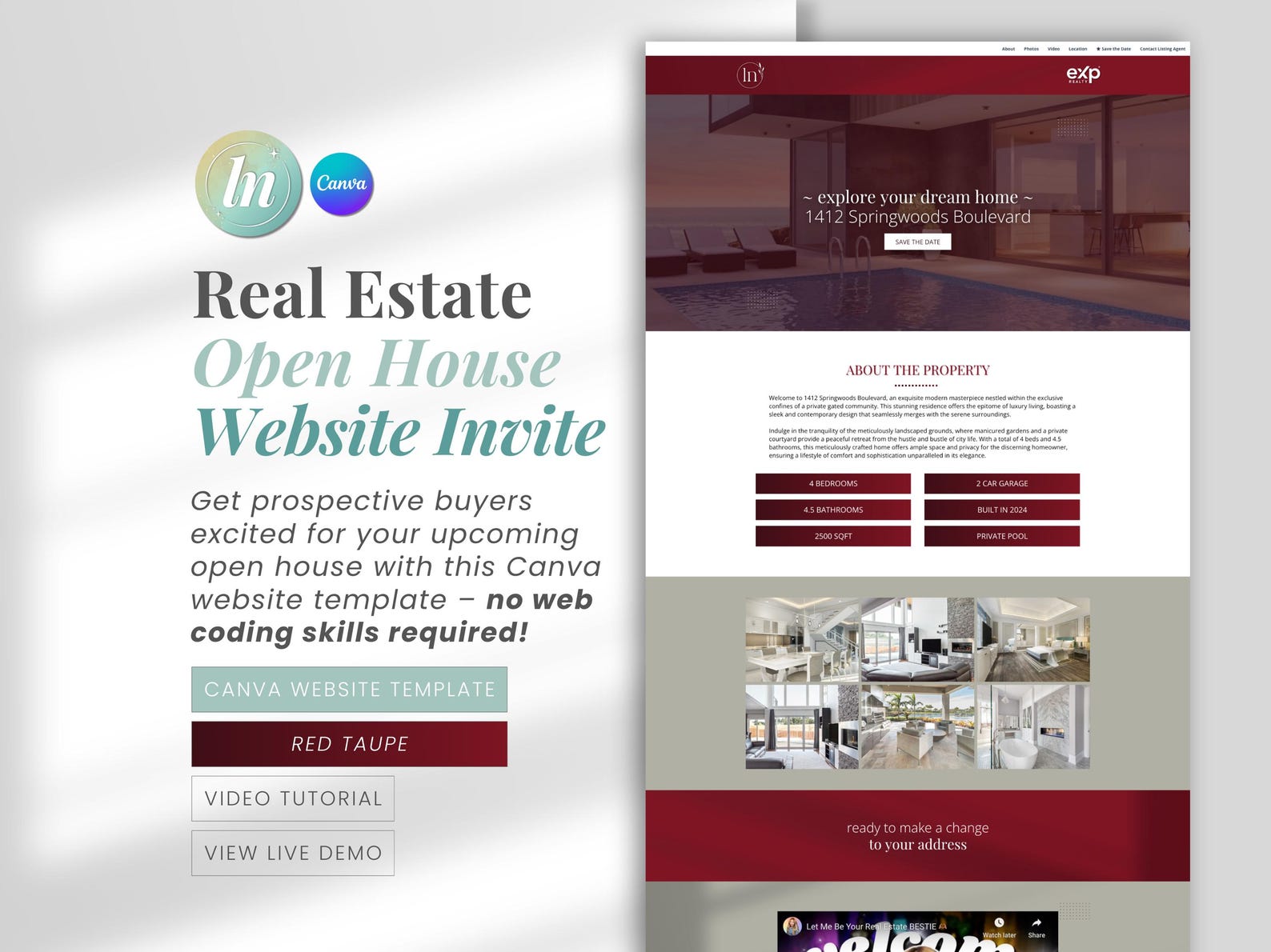 Real Estate Open House Website Template Real Estate Open House Invite ...