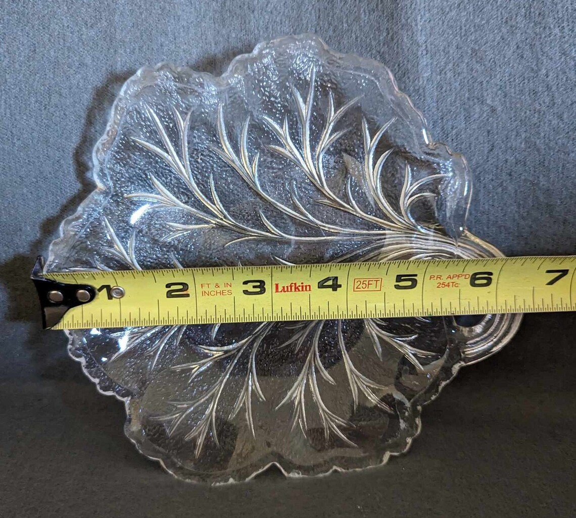 Vintage 1970's Indiana Glass Pebble Leaf Pattern Glass - Etsy