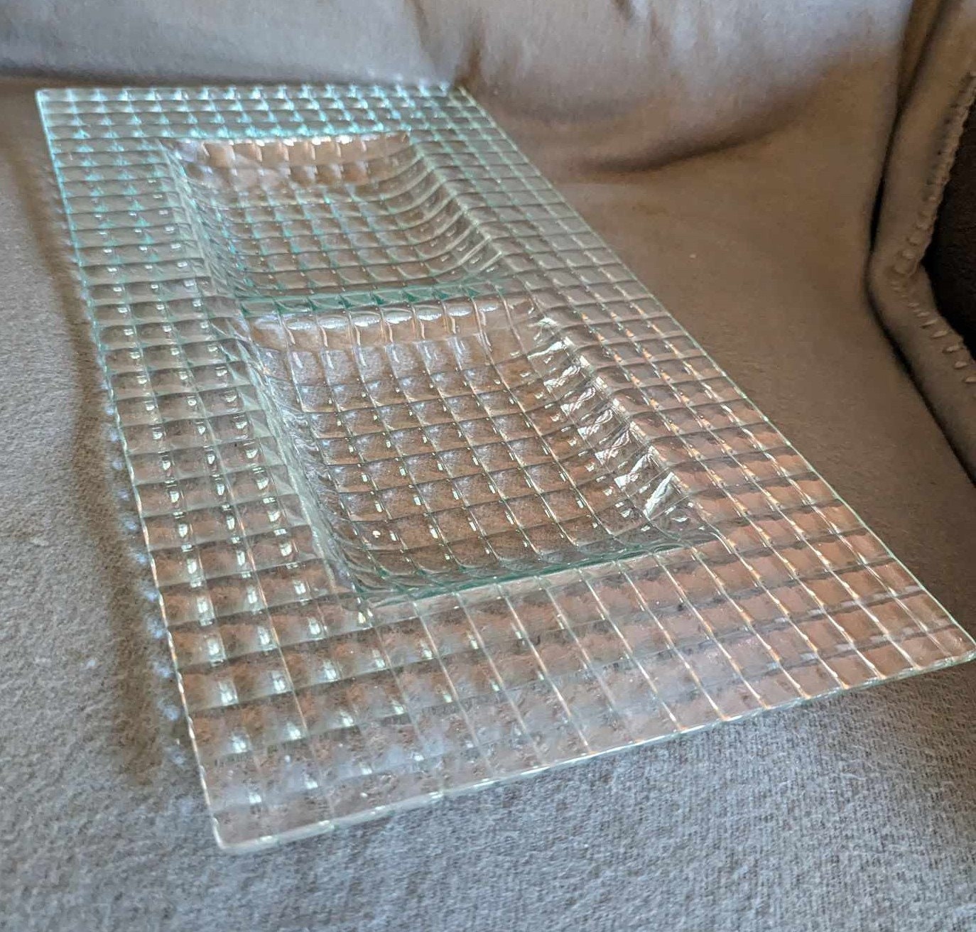 Vintage Mid-centuray 1950's Modern Glass Tray - Etsy
