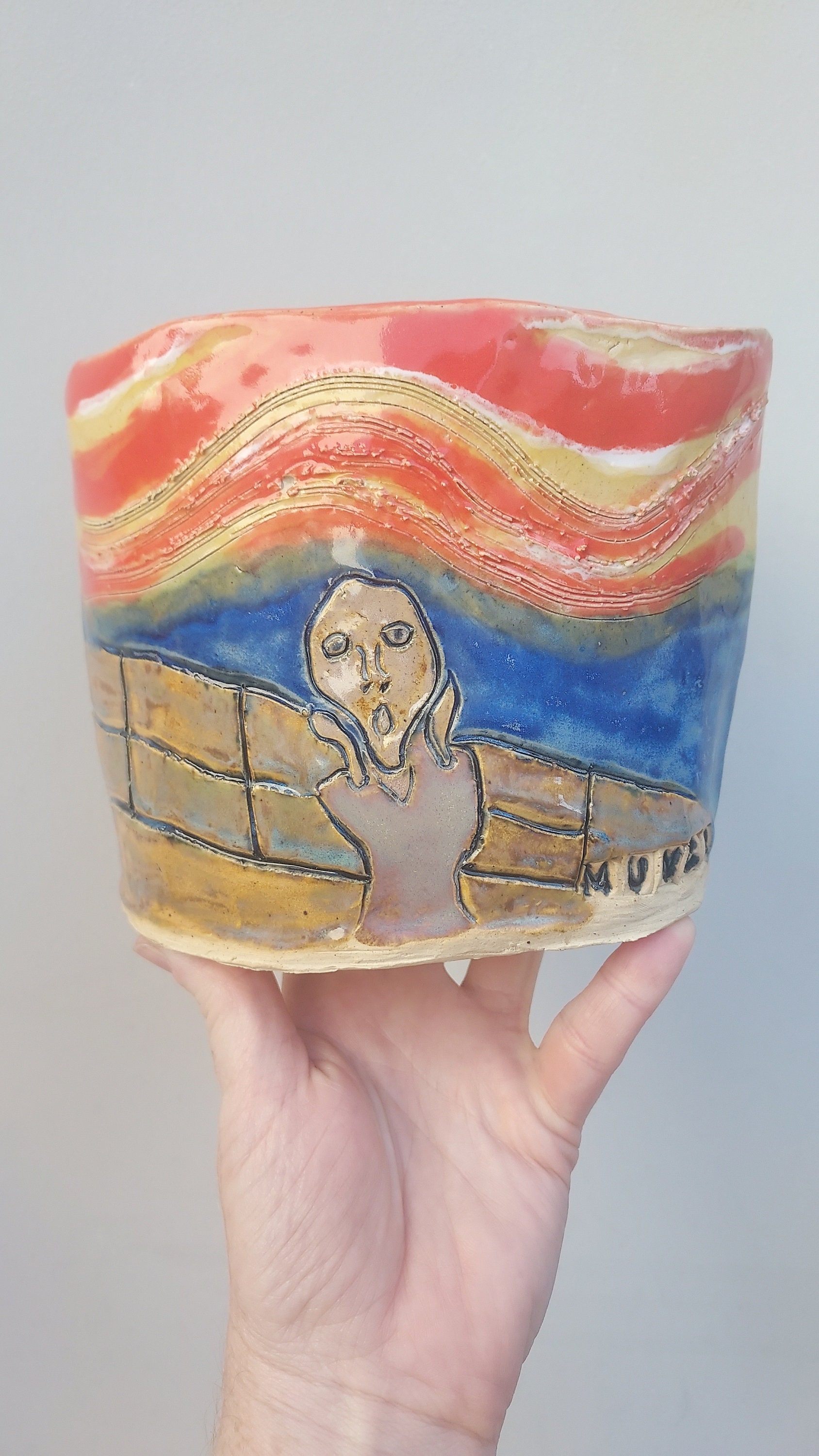 Picasso Munch Scream Ceramic Vase Fine Art Pottery - Etsy