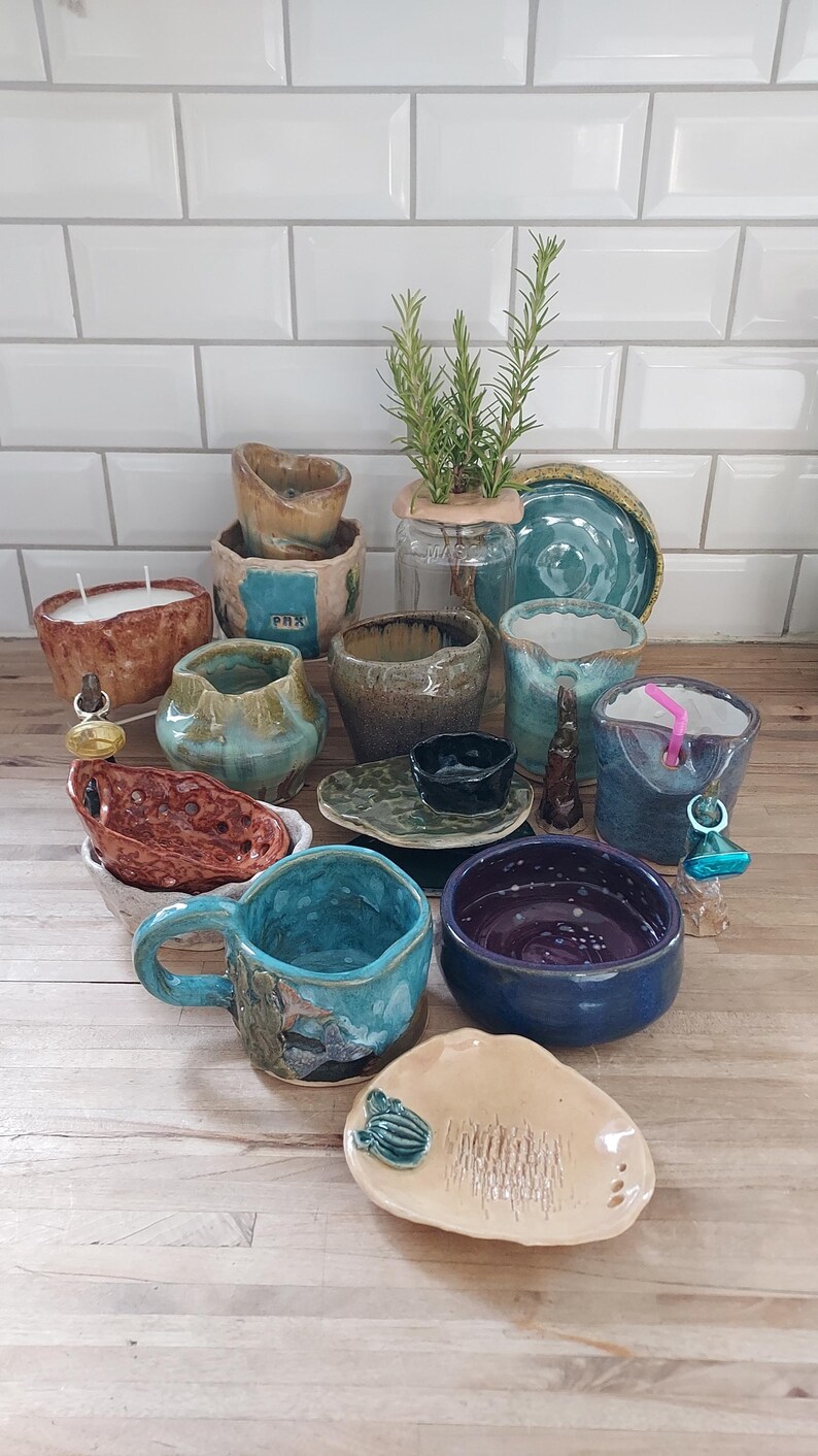 Handmade Pottery Mystery Box Functional Ceramic Art Mug Bowl Plate ...