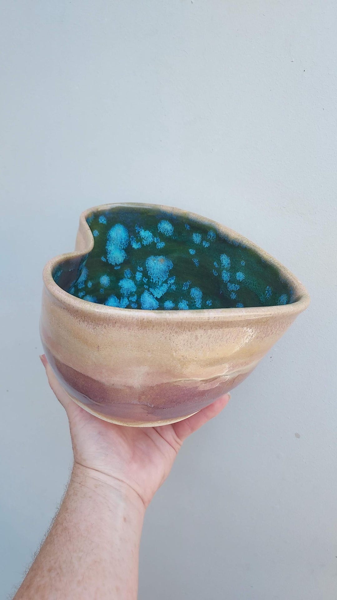 Heart Shapped Ceramic Bowl Handmade Pottery Display Dish - Etsy