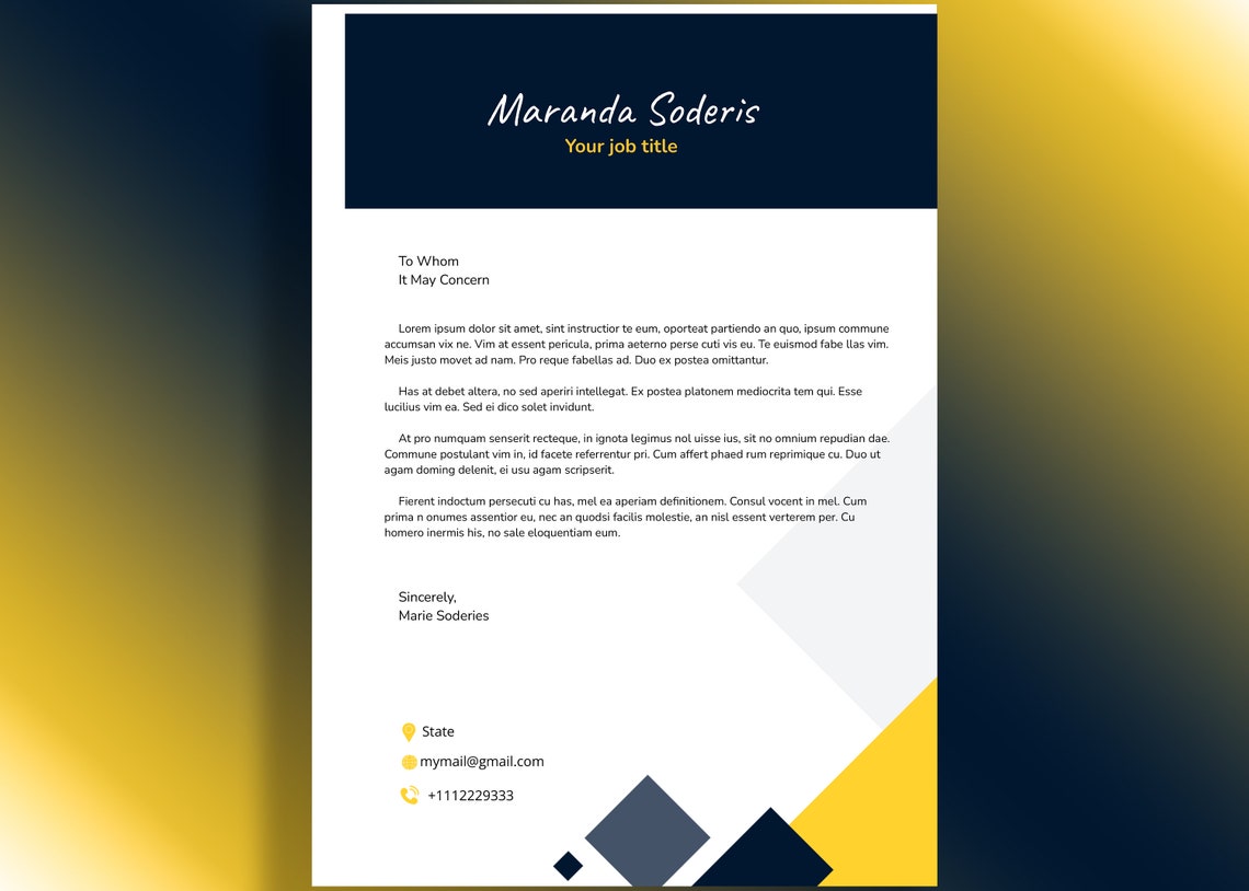 Nanny Resume Template and Cover Letter for Google Docs, Customizable ...