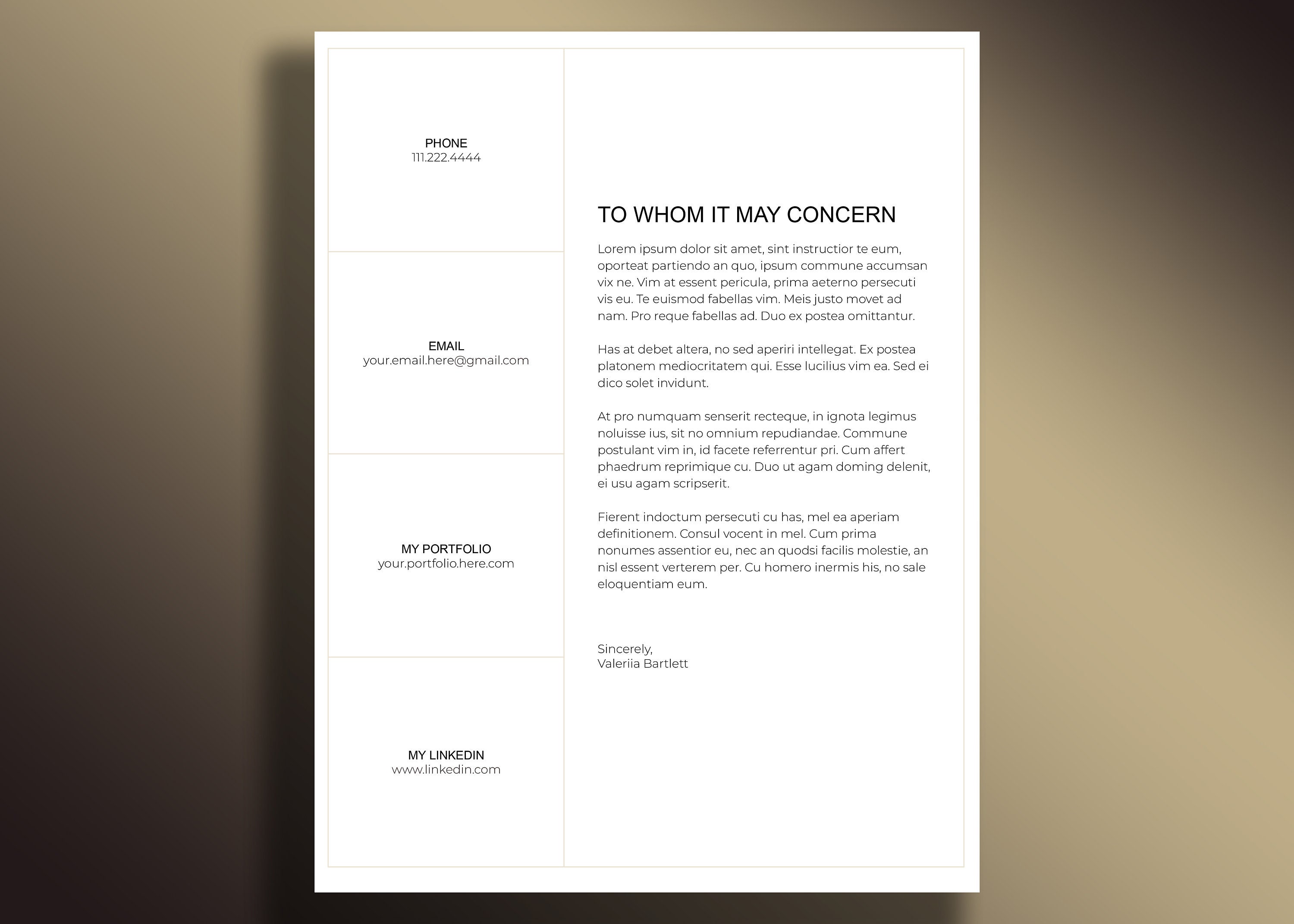 Resume Template for Google Docs, Cover Letter Template, Modern and ...