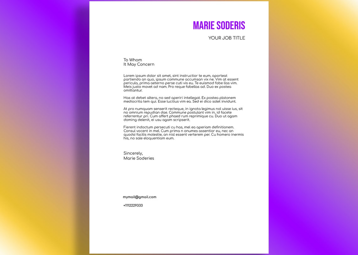 Nanny Resume Template and Cover Letter for Google Docs, Customizable ...