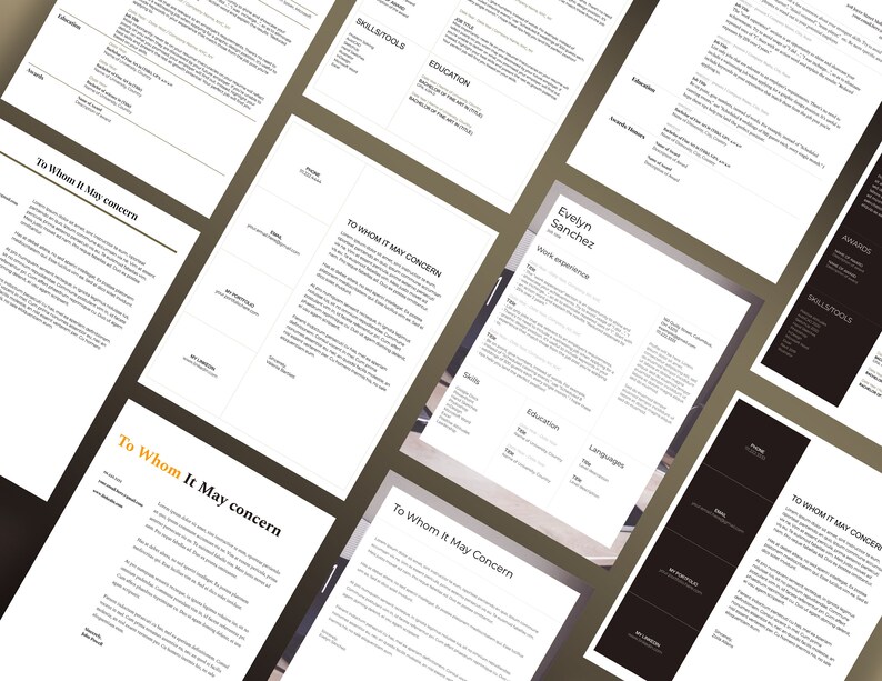 Bundle of Resume Templates for Google Docs, CV Template, Customizable ...