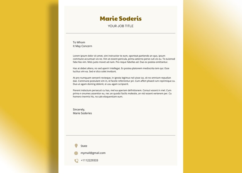 Nanny Resume Template and Cover Letter for Google Docs, Customizable ...