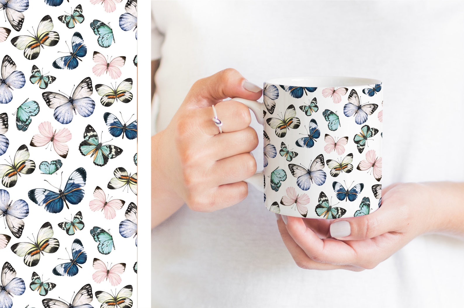 Watercolor Butterfly Seamless Digital Paper Spring Easter - Etsy