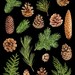 Watercolor Pine Cone Clipart, Christmas Greenery Clip Art, Holiday ...