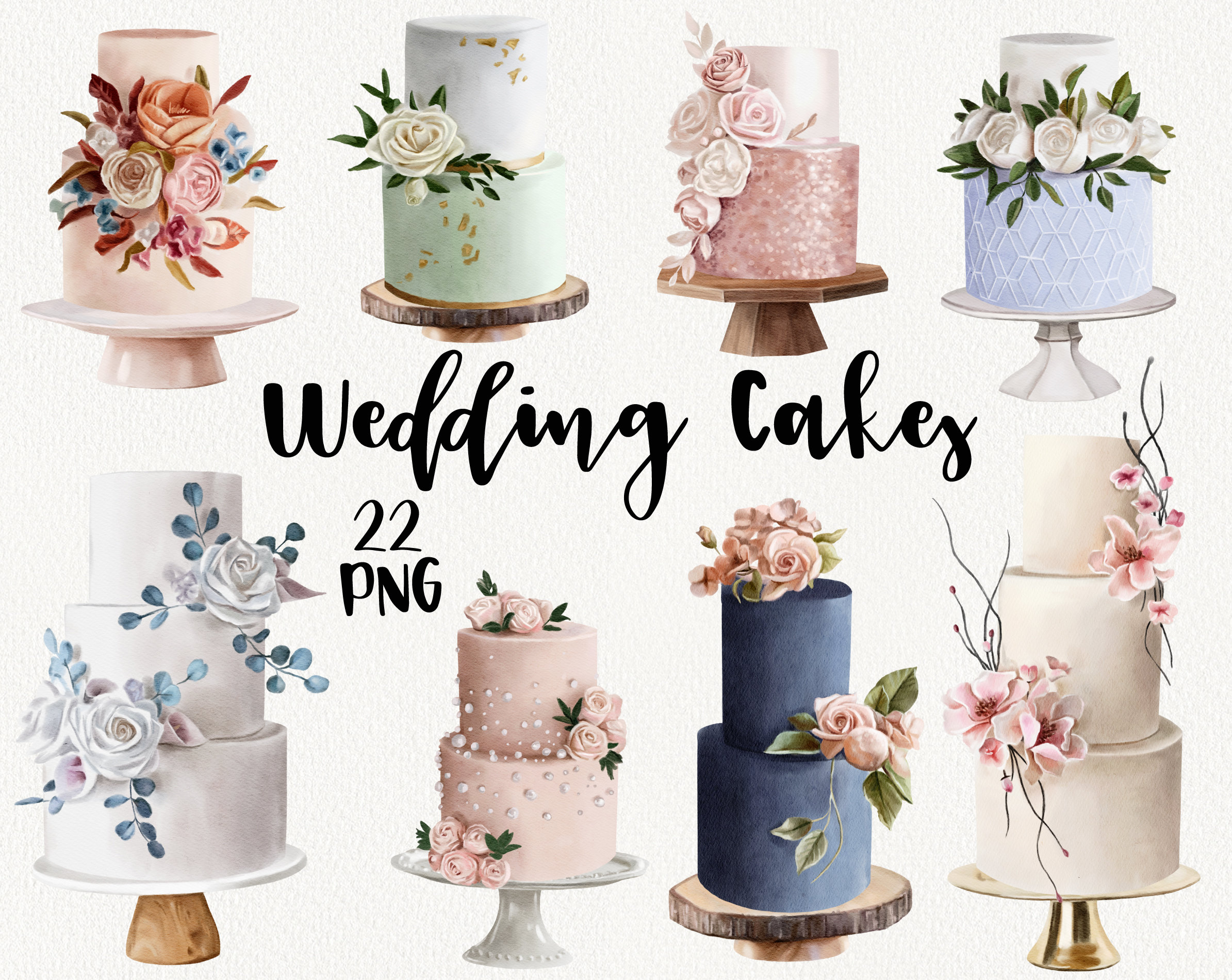 Elegant Wedding Cake Clipart
