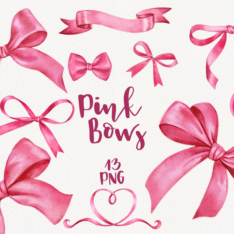 Pink Bows - Etsy