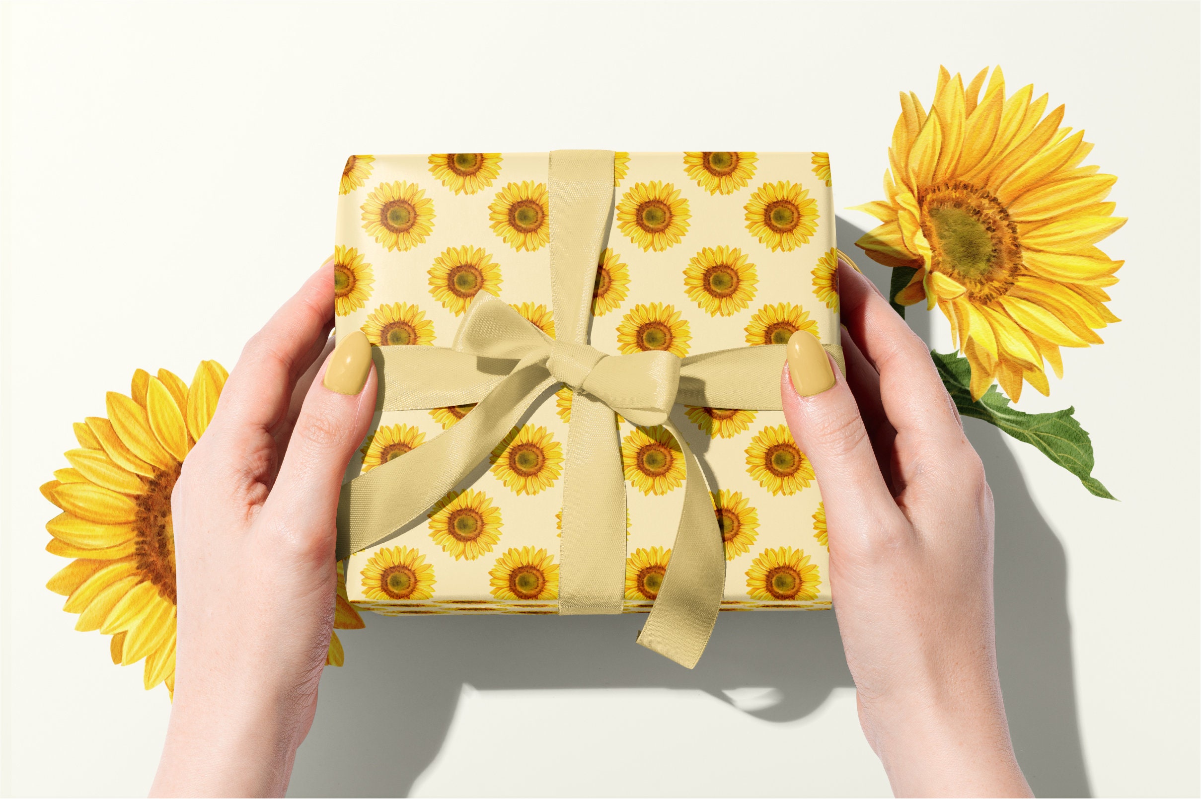 Sunflower Digital Papers Pack Watercolor Summer Yellow - Etsy