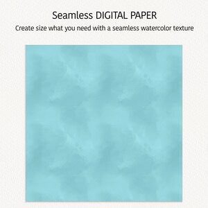 Turquoise Watercolor Digital Paper Pack, Teal Tones, Abstract ...