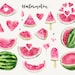 Watercolor Watermelon Clipart, Fruit Tropical Summer Fruit Clip Art PNG ...