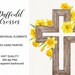 Watercolor Daffodil Cross Clipart, Easter Wood Crosses With Daffodil ...