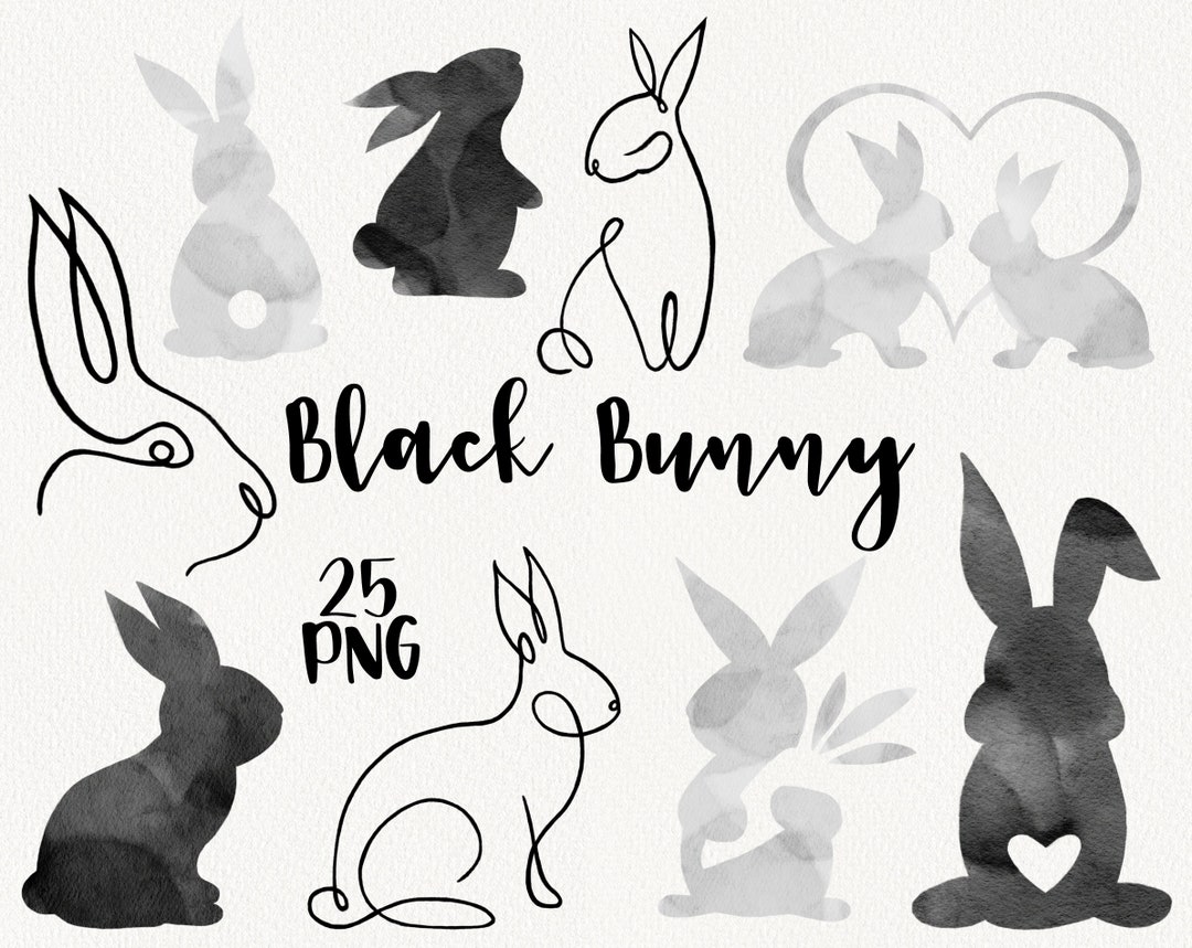 Happy Easter Bunny Clipart, Watercolor Spring Clip Art, Cute Bunnies ...