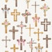 Watercolor Cross Clipart, Easter Wood Crosses With Flowers Clip Art ...