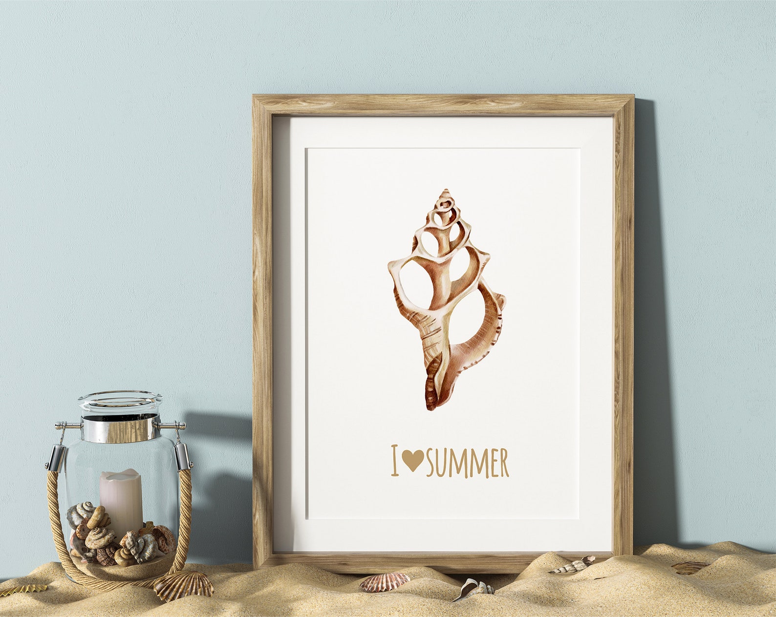 Watercolor Seashells Clipart, Ocean Beach Clip Art, Sea Shells ...