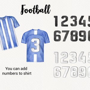 Watercolor Football Clipart, Kids Sport Clip Art, Sport T-shirt, Awards ...