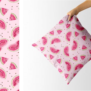 Watercolor Watermelon Digital Paper, Fruit Tropical Summer Seamless ...