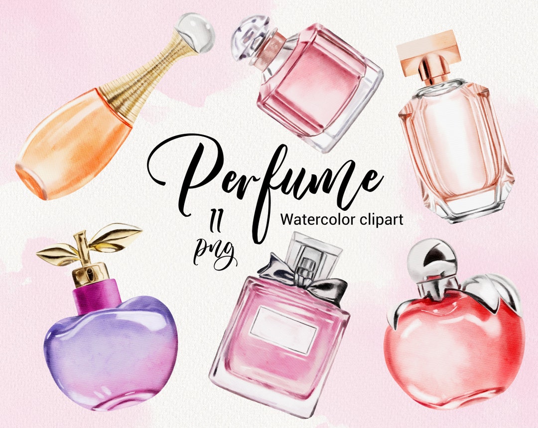 Watercolor Perfume Clipart, Perfume Bottles, Planner Girl Clip Art ...