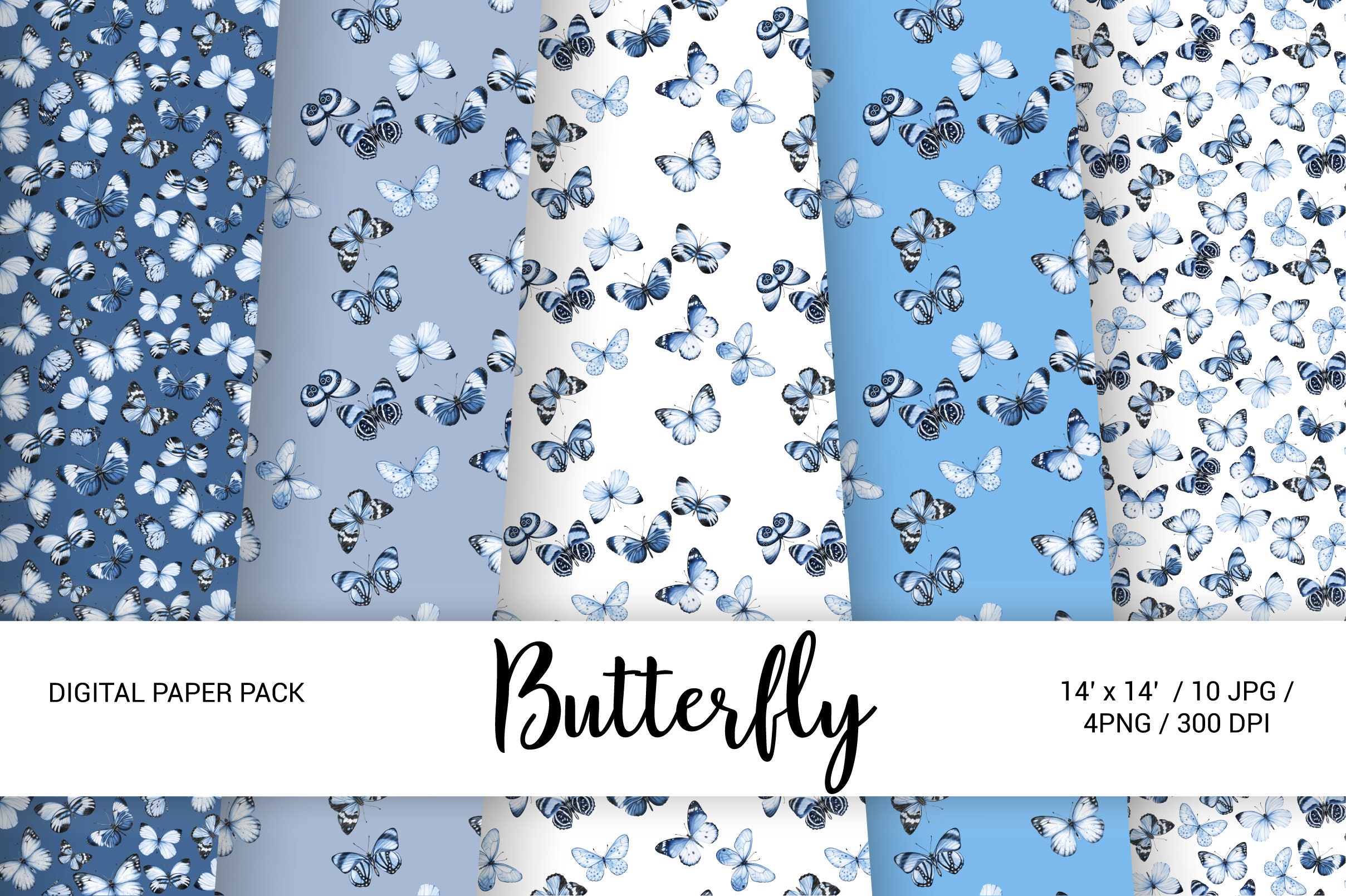 Watercolor Butterfly Seamless Digital Paper Summer Scrapbook - Etsy