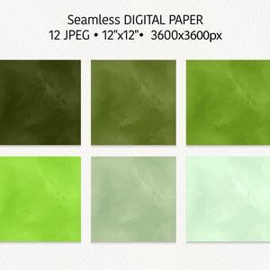 Green Watercolor Digital Paper Pack, Forest Tones, Olive Abstract ...