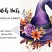 Watercolor Witch Hats Clipart, Cute Happy Halloween, Witches Clip Art ...