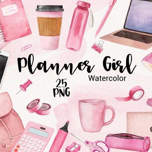 Watercolor School Clipart Back to School PNG Teacher - Etsy