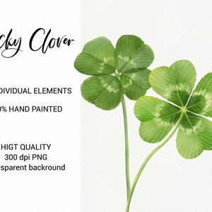 Watercolor Clover Clipart, St. Patrick's Day Clip Art, Shamrock, Green ...