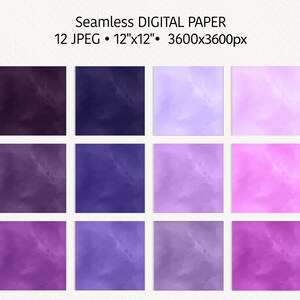 Violet Watercolor Digital Paper Pack, Purple Tones, Abstract Watercolor ...