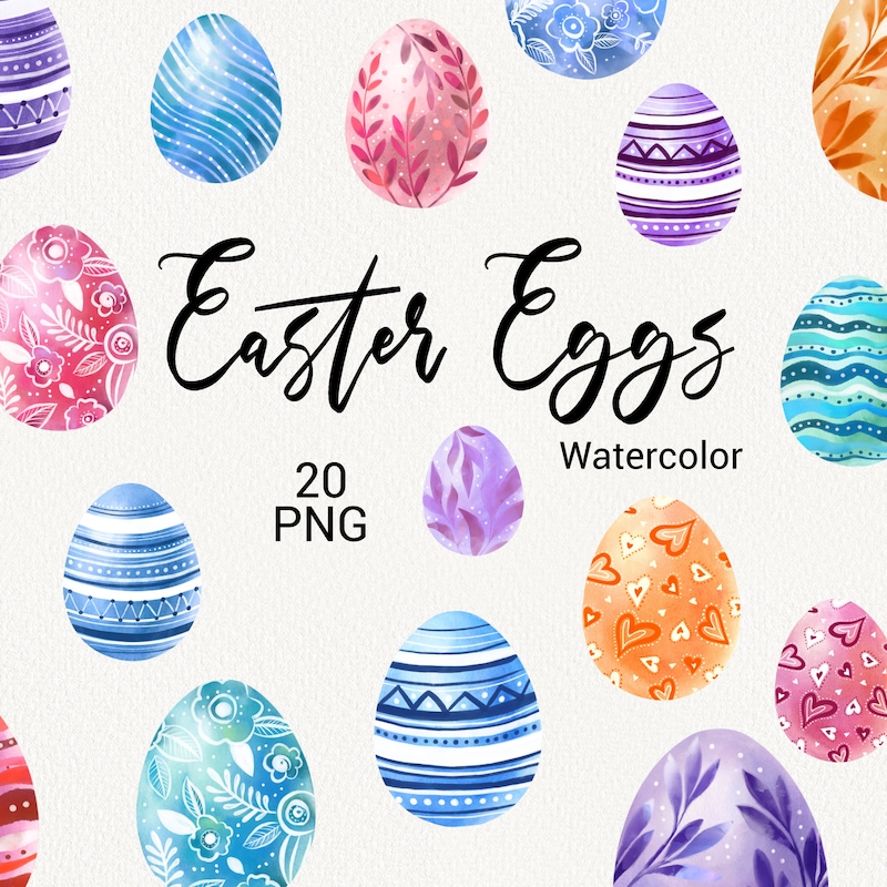 Watercolor Eggs - Etsy