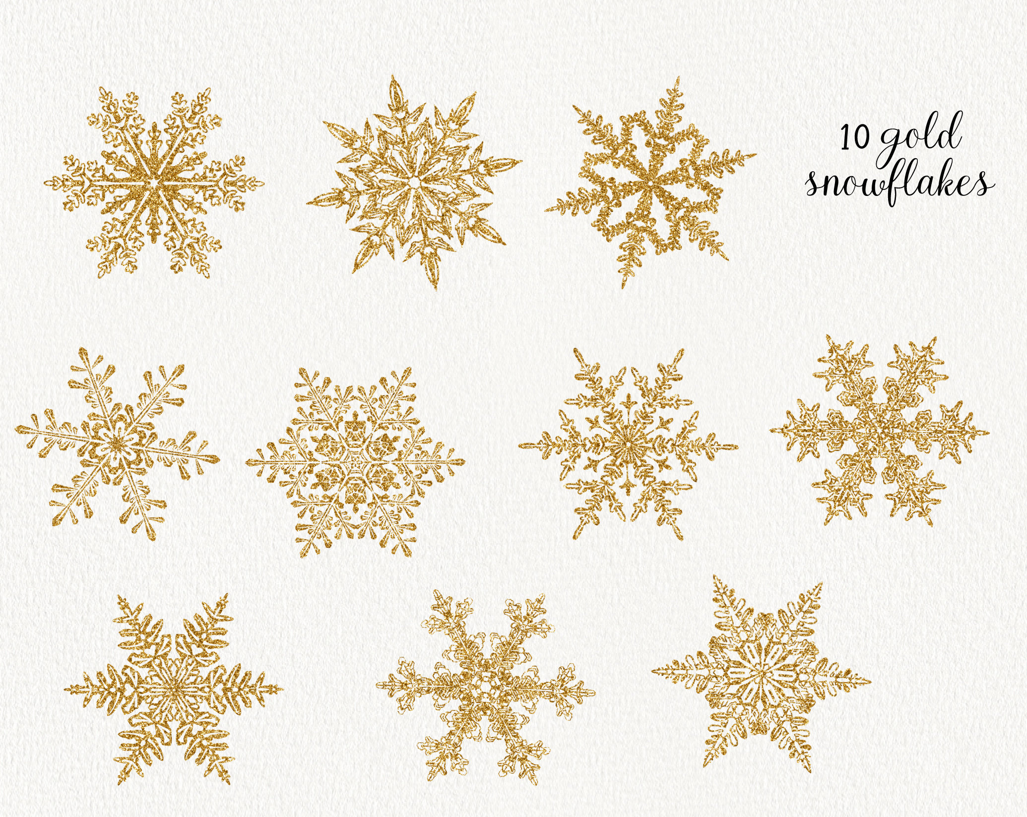 Watercolor Snowflakes Clipart Christmas Snow Clip Art Snowy - Etsy