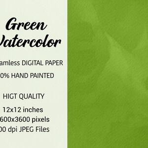Green Watercolor Digital Paper Pack, Forest Tones, Olive Abstract ...