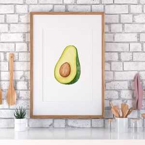 Watercolor Avocado Clipart, Tropical Fruit Clipart, Summer Clip Art ...