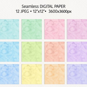 Pastel Watercolor Digital Paper Pack, Abstract Watercolor Background ...